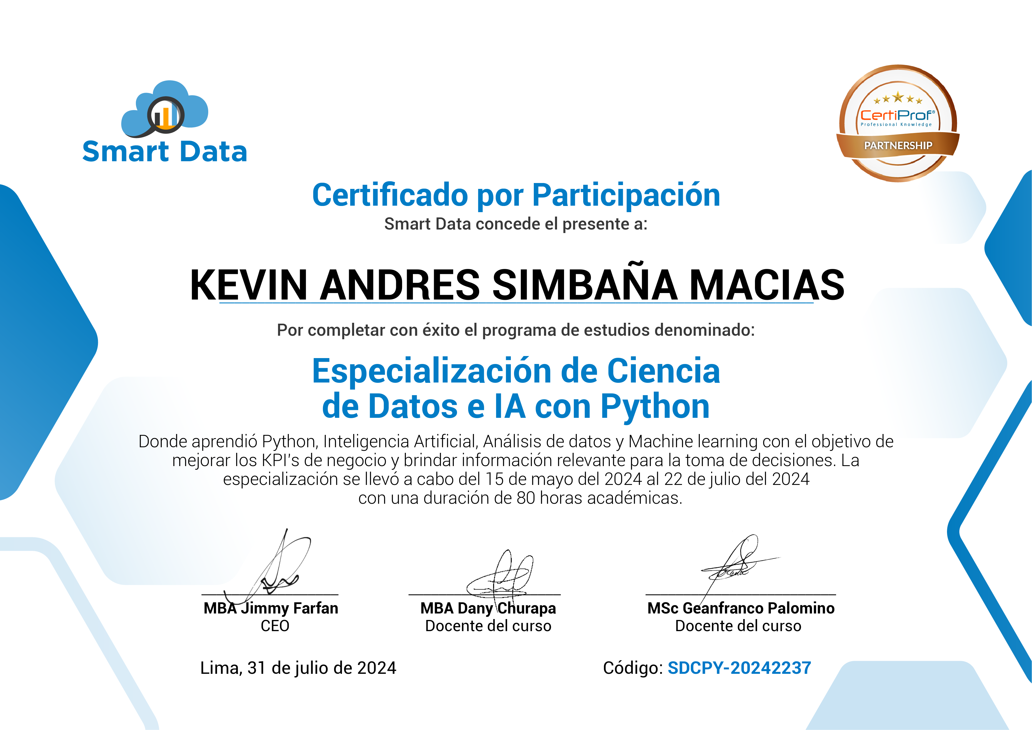 Certificados Smart Data